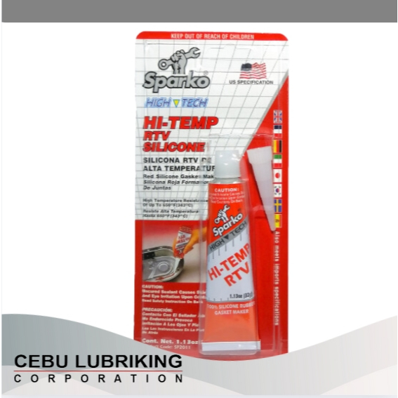 SPARKO HI-TEMP RTV SILICONE SEALANT 32G | Shopee Philippines
