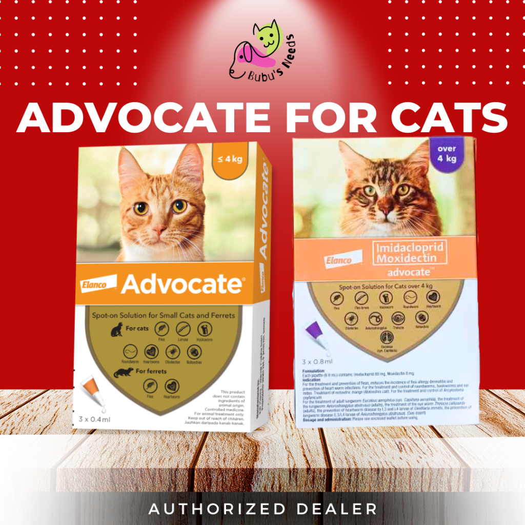 ADVOCATE SPOT ON FOR CATS Anti Flea, Ticks, Ear mites, Intestinal Worms ...