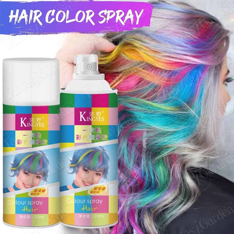 120ml Disposable Hair Dye Spray Color Spray Long-lasting No Hair Damage ...