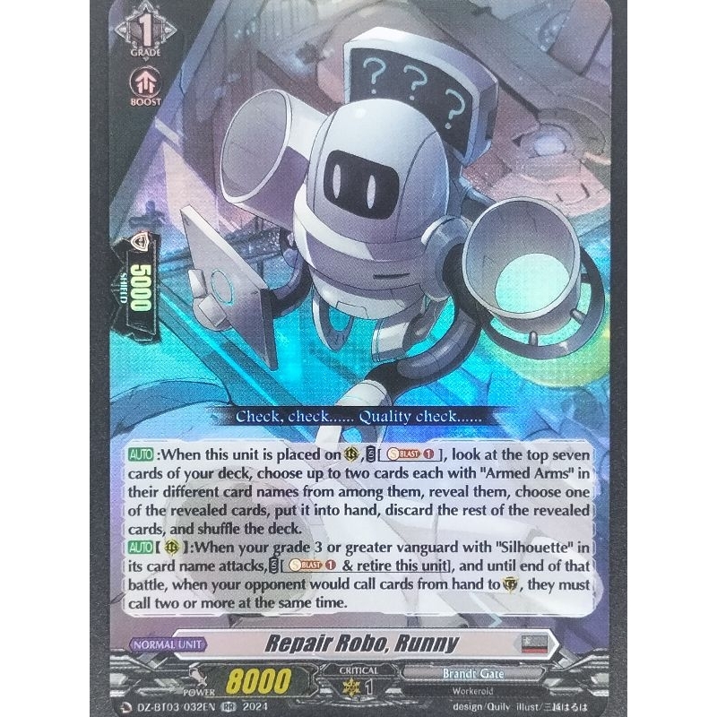 Repair Robo, Runny (DZ-BT03/032EN RR) - Cardfight!! Vanguard DZ [DZBT03] | Shopee Philippines