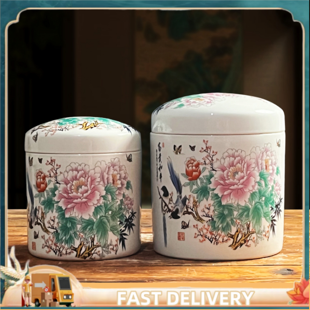 rice storage container 5kg/2.5kilos Ceramic airtight porcelain big jar ...