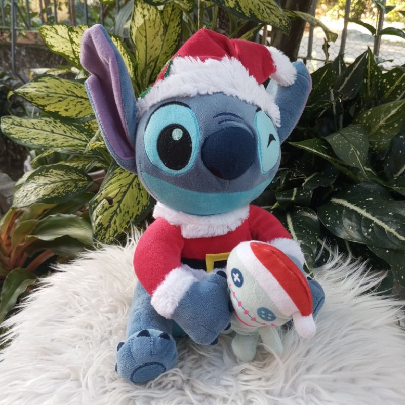 DISNEY Santa Lilo And Stitch With Scrump Christmas Holiday Plush Toy ...