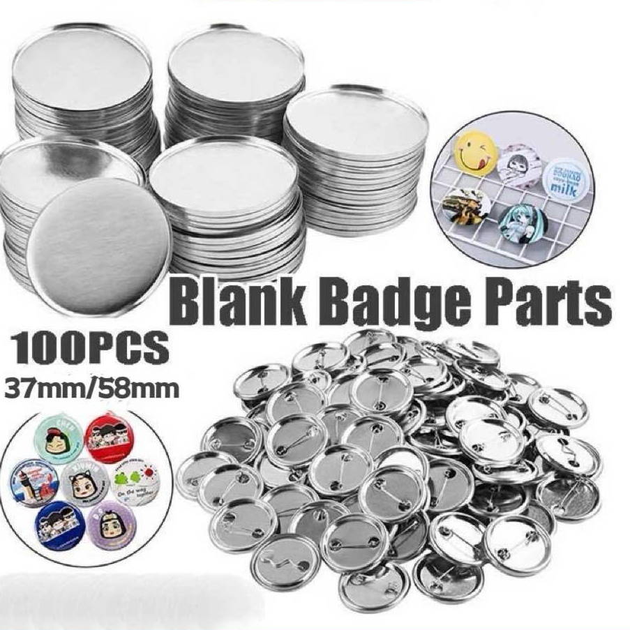 100pcs Badge material Badge consumables metal tinplate badge Button Pin ...