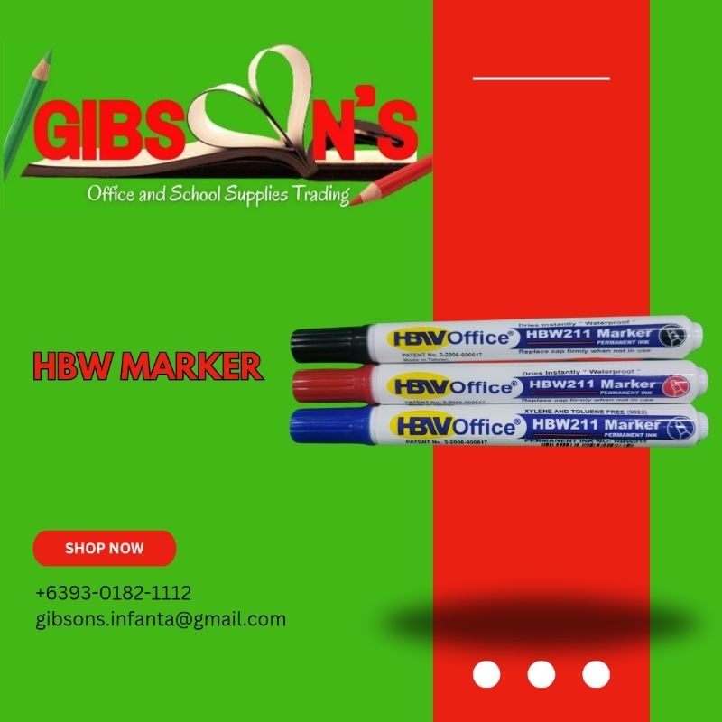 HBW OFFICE MARKERS ( 3 colors ) | Shopee Philippines