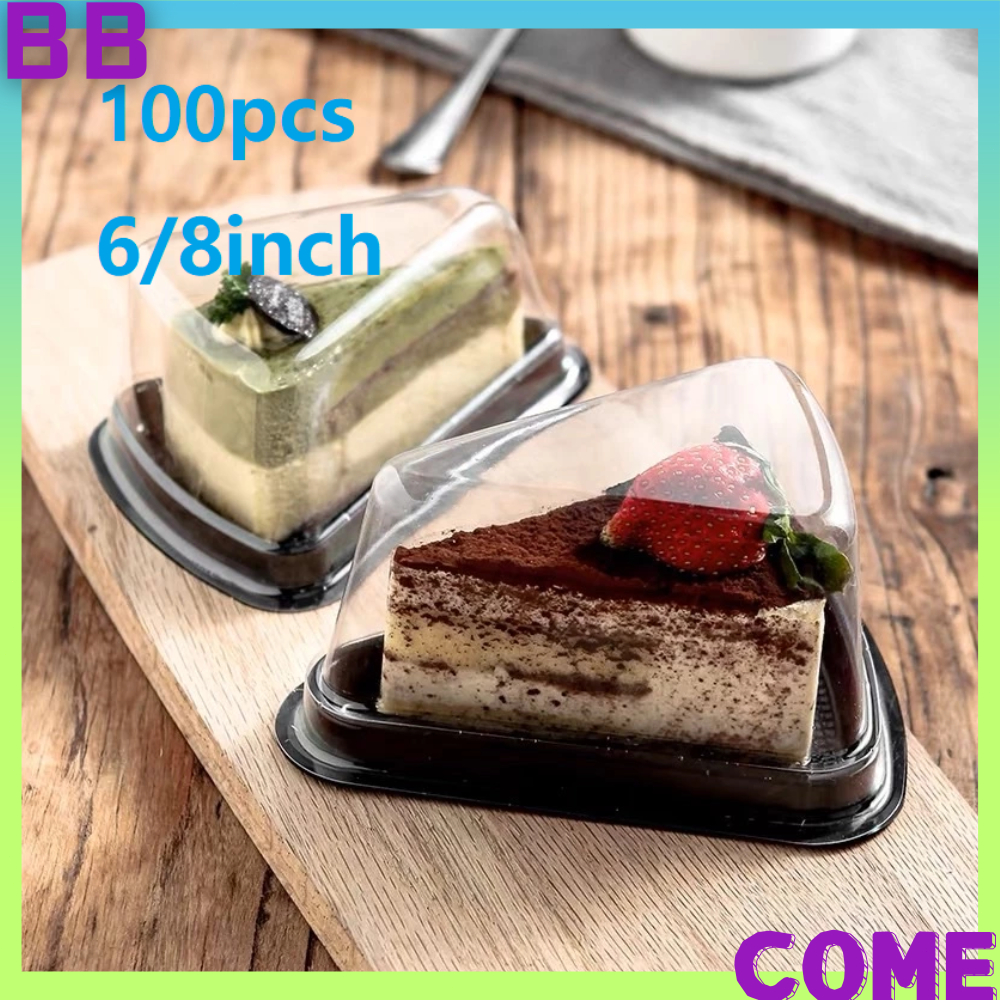100pcs 6Inch Cake Box Cheesecake Box Slice Triangle Cake Container Box ...