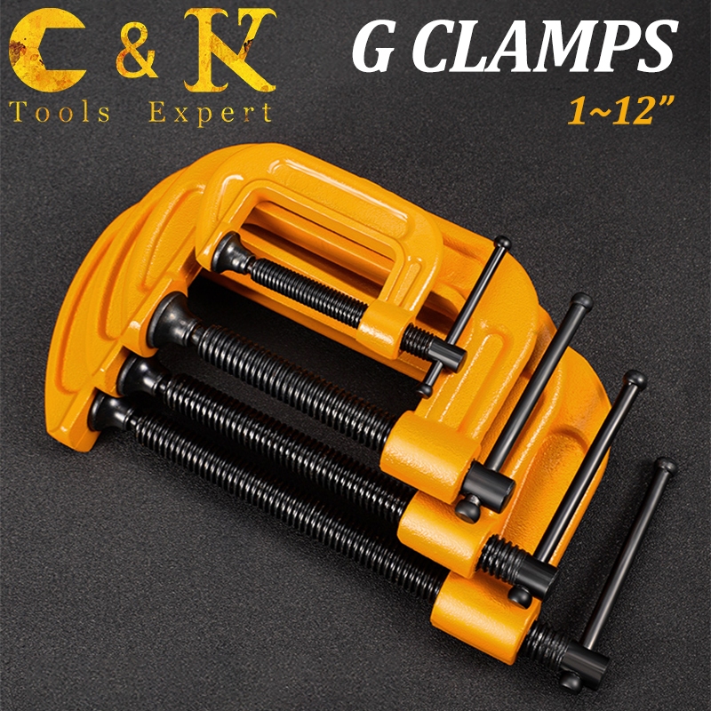 C&K G Clamp C Clip 8/ 10/ 12" Wood Board Clamp Heavy Duty Hand Clamping Tools 1pc | Shopee ...