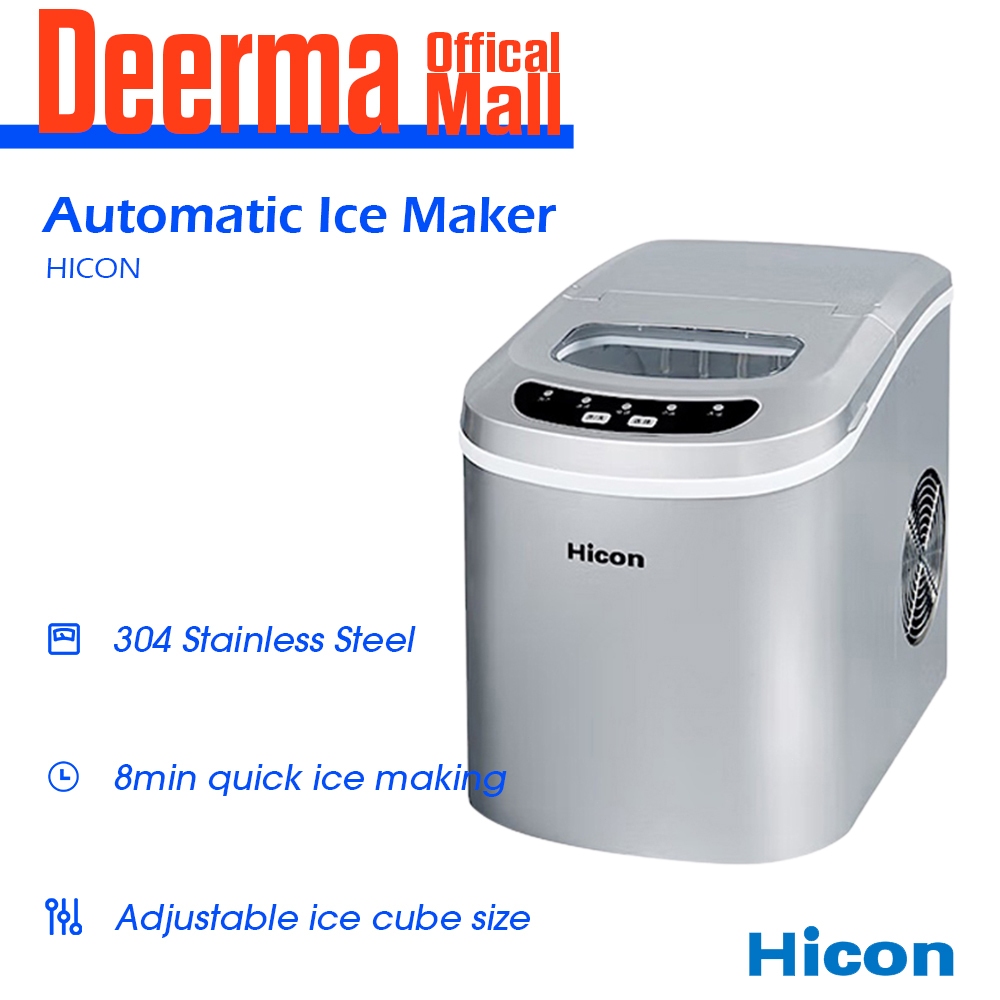 Hicon Automatic Ice Maker Machine Intelligent Ice Cube Molder 15KG/24H ...