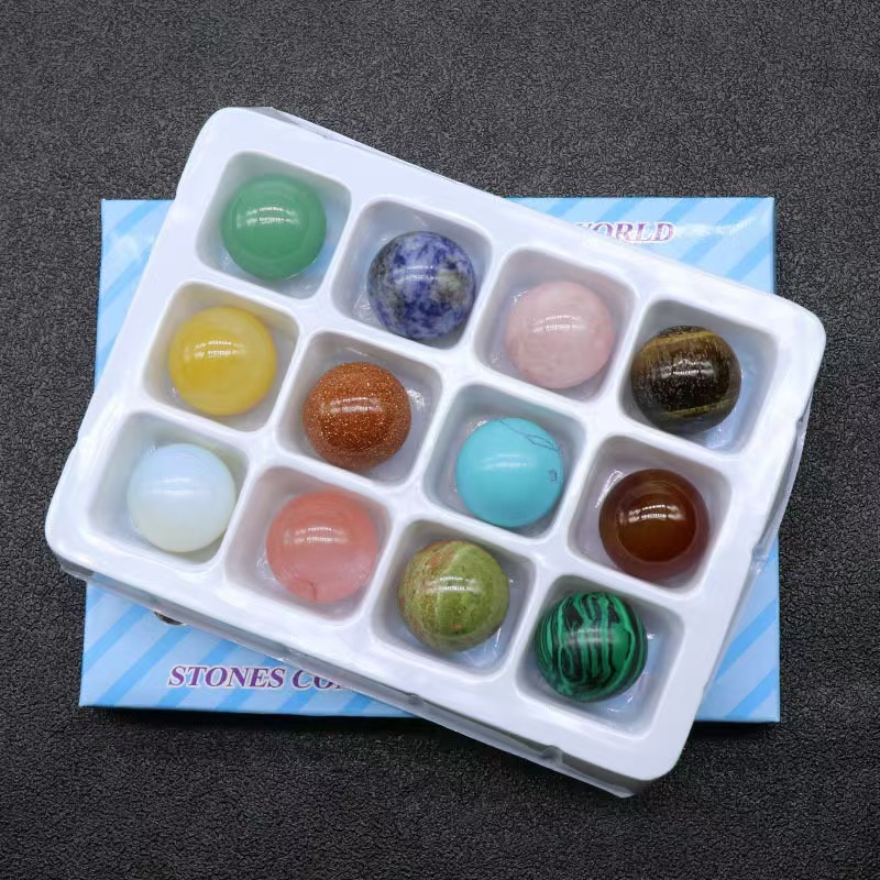 Natural Crystal Sphere Set 20mm mini balls bola good luck charms ...