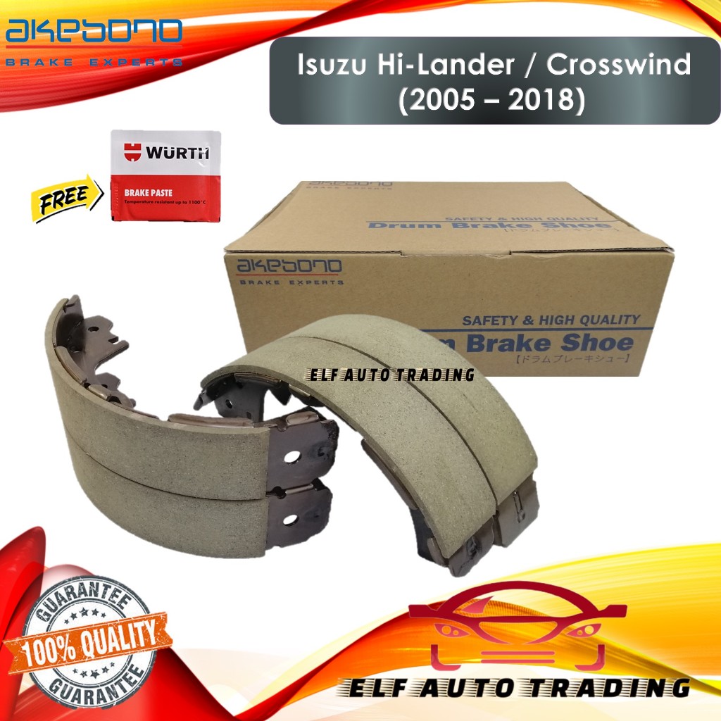 Genuine Akebono Rear Brake Shoe for Isuzu Hi-Lander / Crosswind (2005 ...