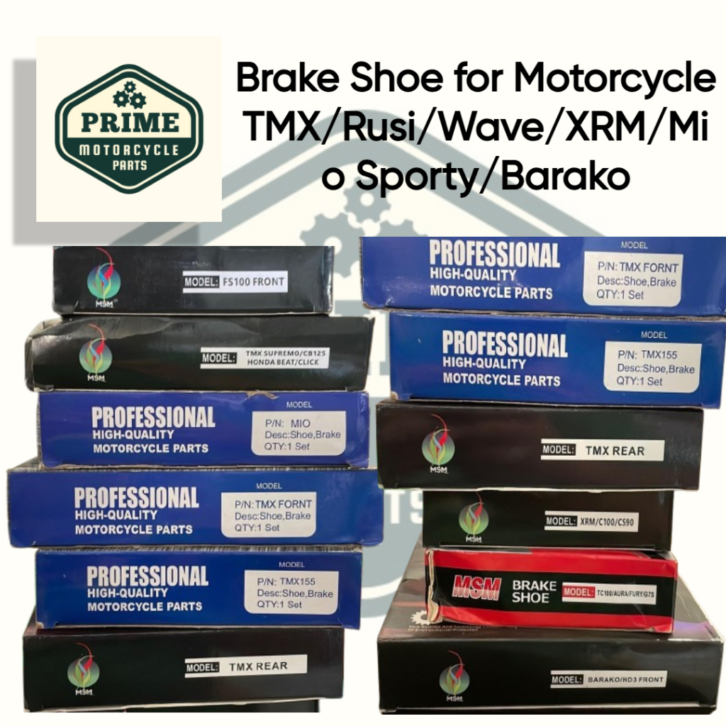 Brake Shoe for Motorcycle TMX/Rusi/Wave/XRM/Mio Sporty/Barako | Shopee ...