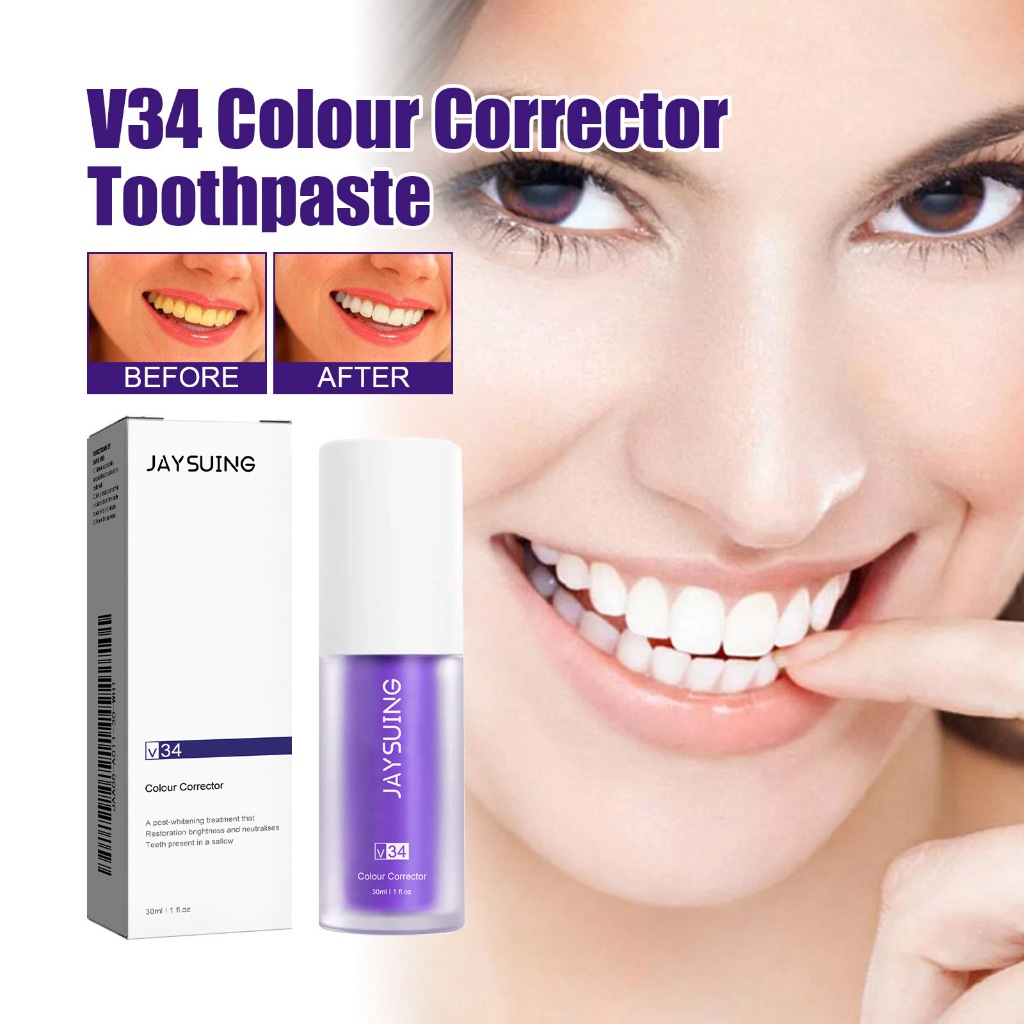 Jaysuing Teeth Whitening Toothpaste Original 30ml V34 Colour Correct ...