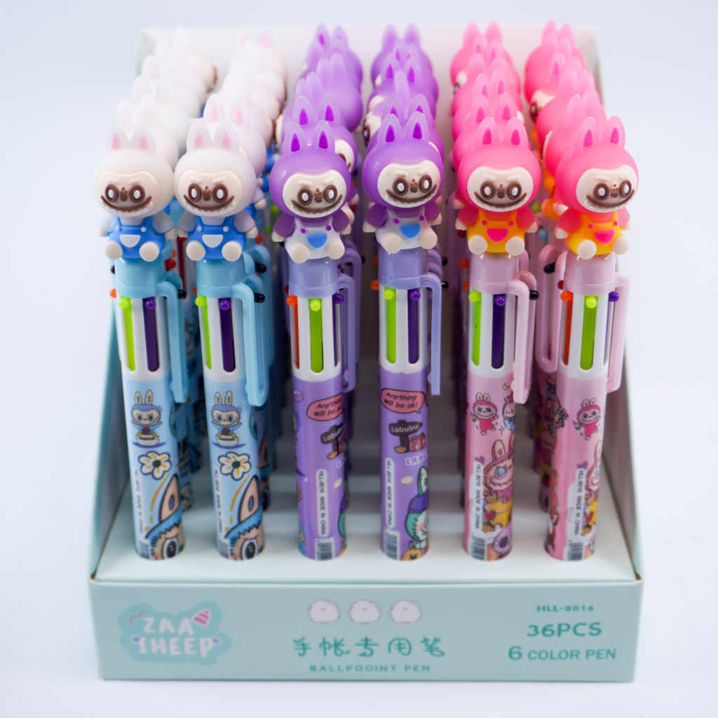Multi-color Labubu design ballpen(6 colors)-36pcs | Shopee Philippines