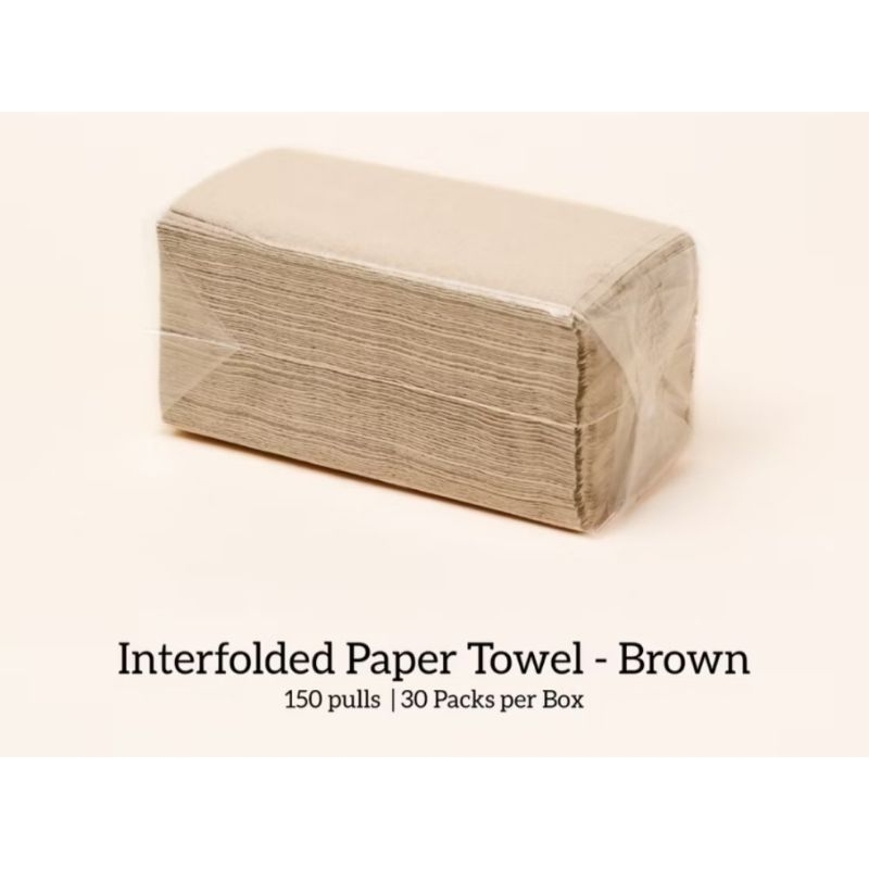 Brown Interfold Kitchen Tissue Paper Multipurpose Tissue Paper Towel ...