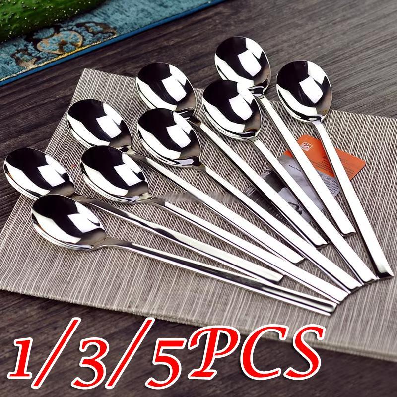 Korean 304 Stainless Steel Dinner Spoon Kitchen Fork Restaurant Serving ...