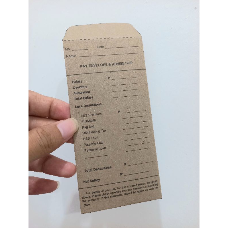 payslip envelope 40pcs 2.5x5inches 150gsm kraft paper | Shopee Philippines