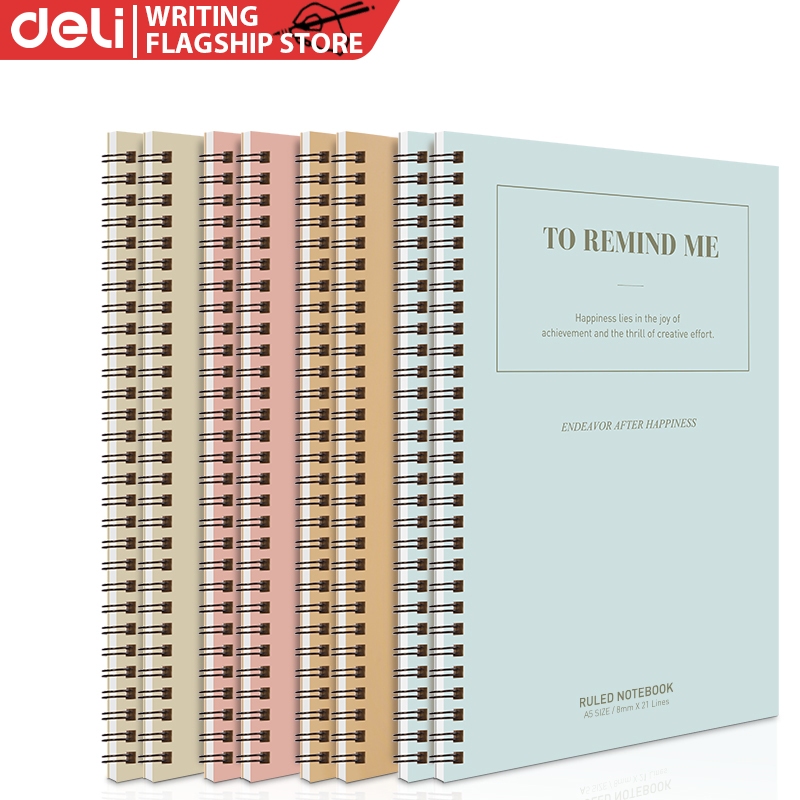 Deli Big A5 Notebook Spiral Journal Notebooks Book School Supplies ...