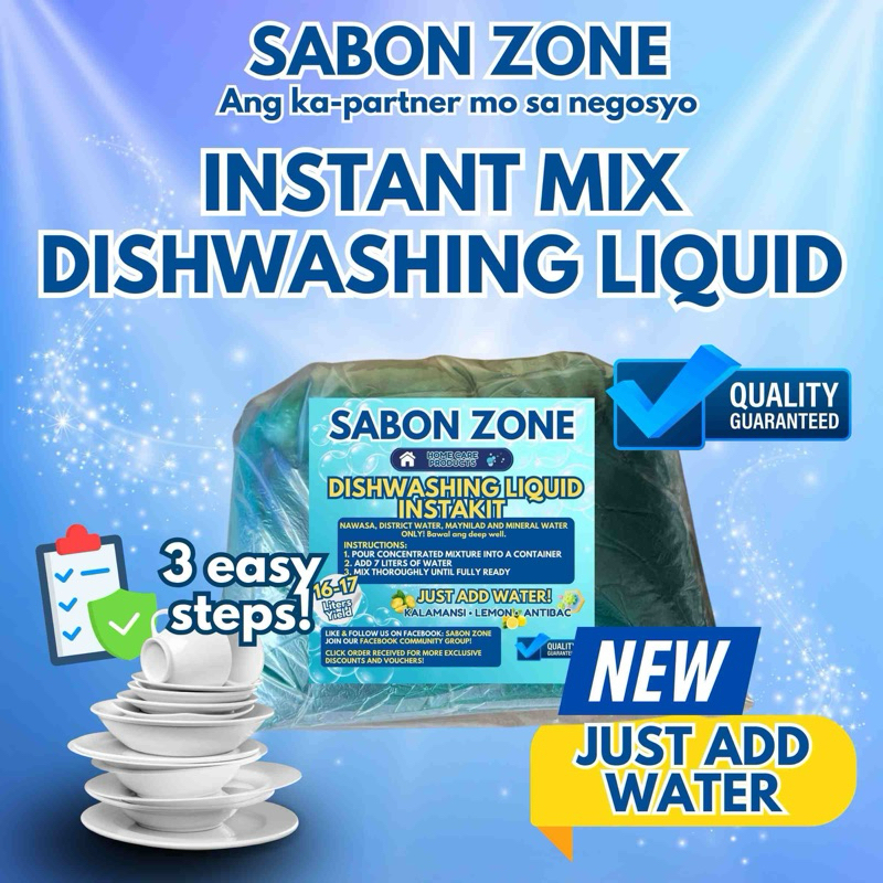 SABON ZONE DIY DISHWASHING LIQUID KIT JUST ADD WATER | Shopee Philippines