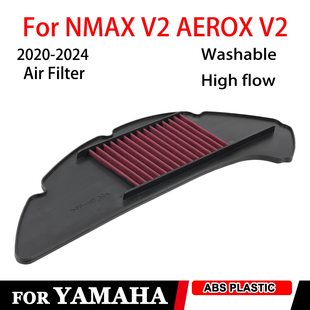 Motorcycle High-Flow Air Filter For NMAX V2 AEROX V2 Washable Air ...