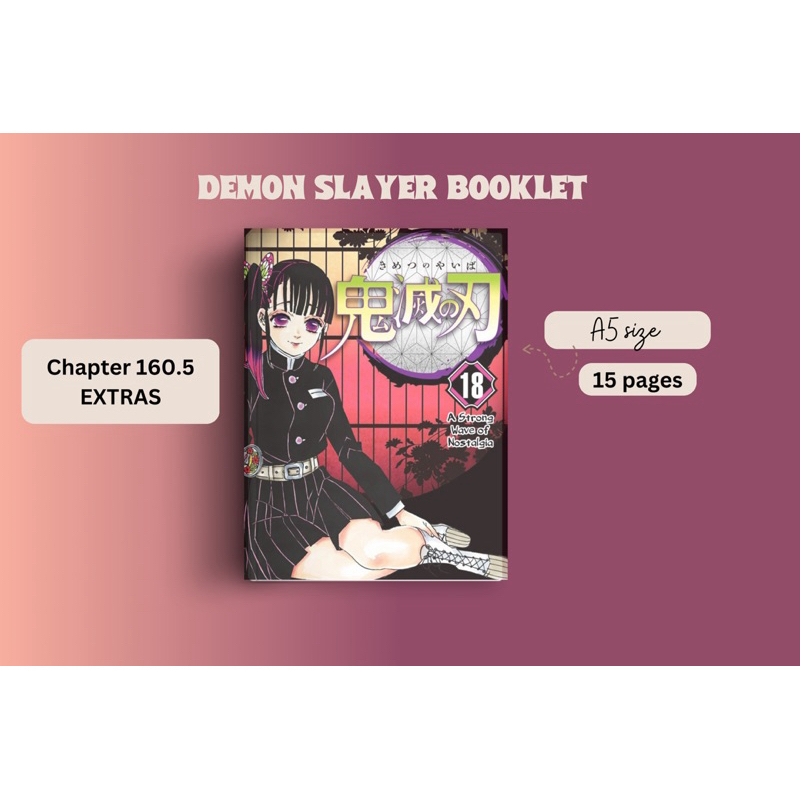 DEMON SLAYER BOOKLET CHAPTER 160 EXTRAS A5 size | Shopee Philippines
