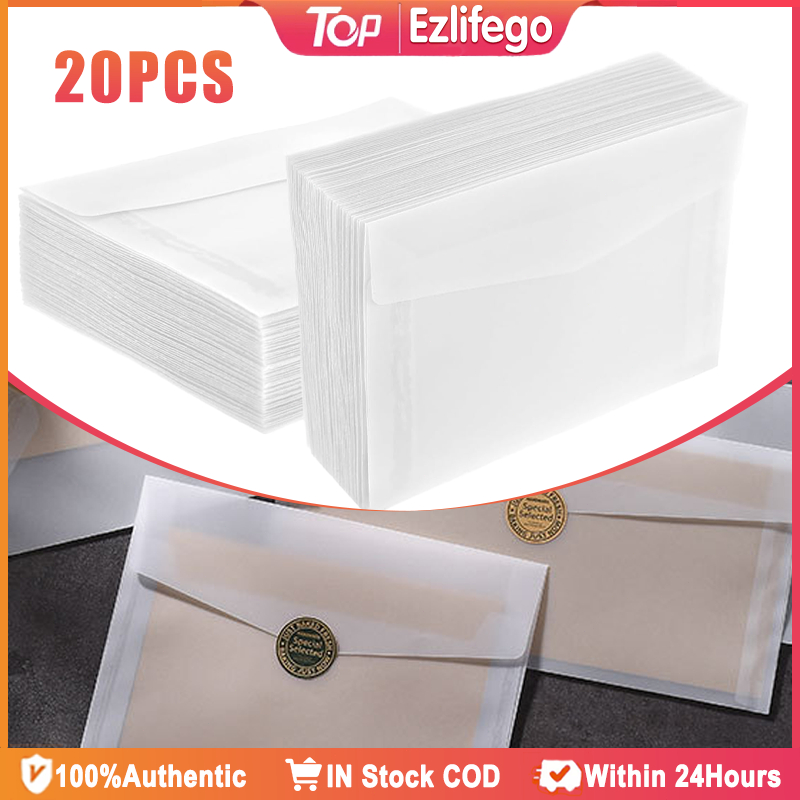 20Pcs Transparent Envelope For Invitations Wedding Guest Favor Supplies ...