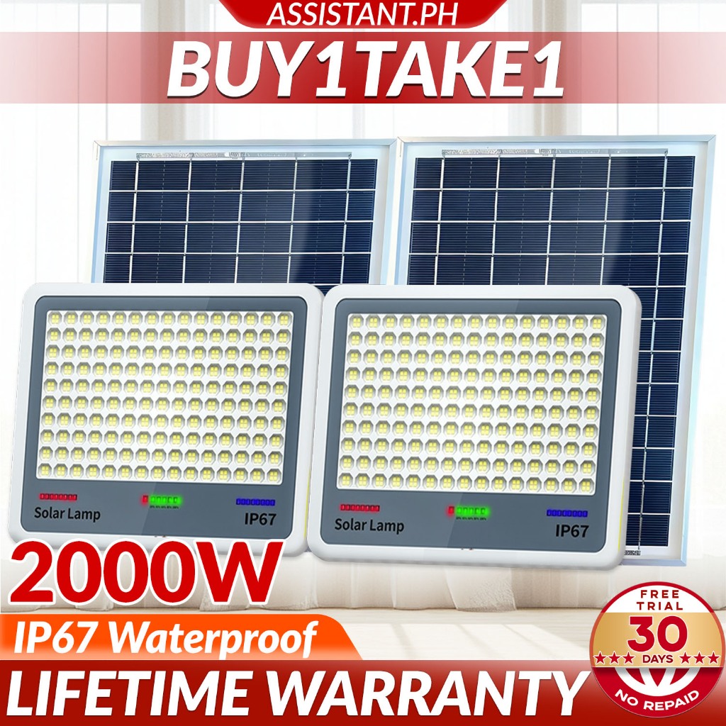 Solar Light Outdoor Waterproof 2000W Flood Light Solar Light Indoor ...