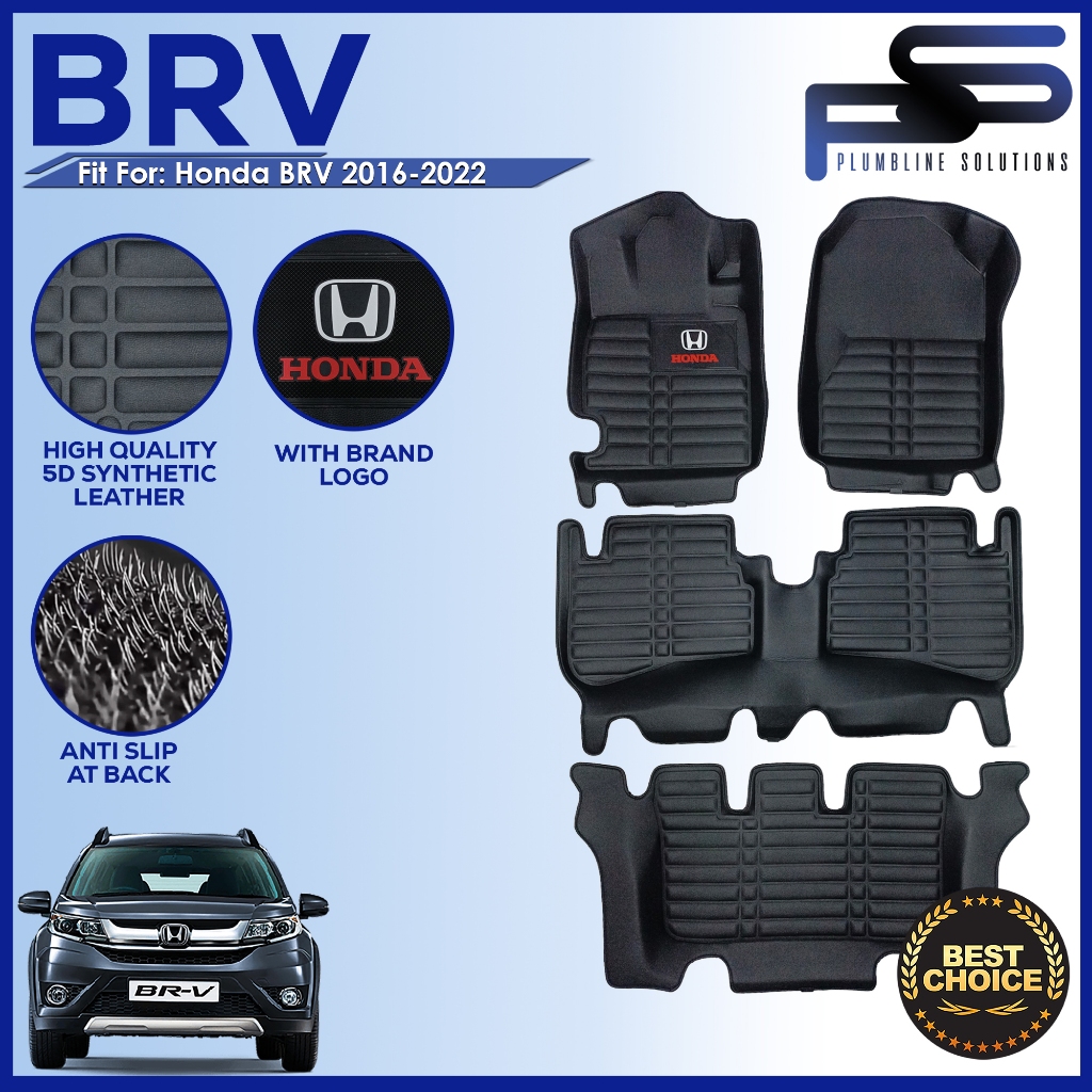 5D/ 5D Carbon Fiber Deep Dish Matting for Honda BR-V / BRV 2018 2019 ...