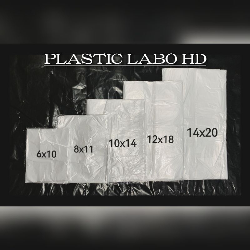 PLASTIC LABO 100pcs per pack / HD LABO / FOOD GRADE / 8x11 / 6x10 ...