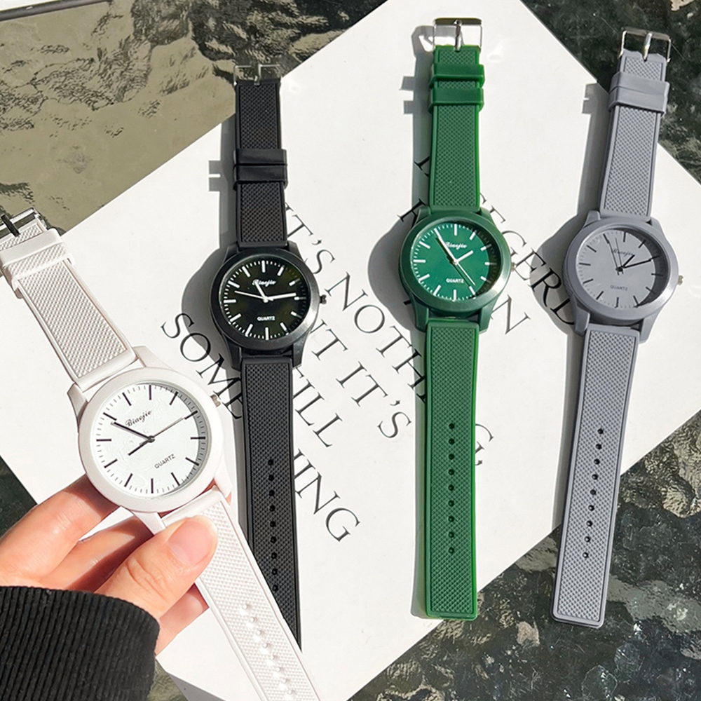 Fashion Unisex Rubber Watch for Men Women Retro Trend Silicone Strap ...