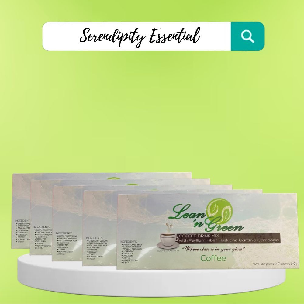 Lean 'n Green Coffee Drink Mix with Psyllium Fiber Husk and Garcinia ...
