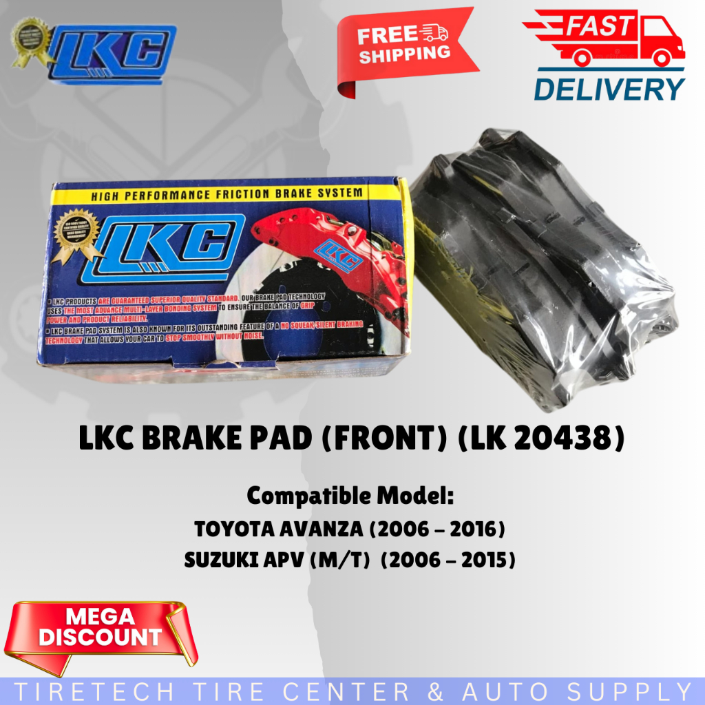 Brake Pad Front LKC Toyota Avanza/Suzuku APV LK20438 4PCS | Shopee ...