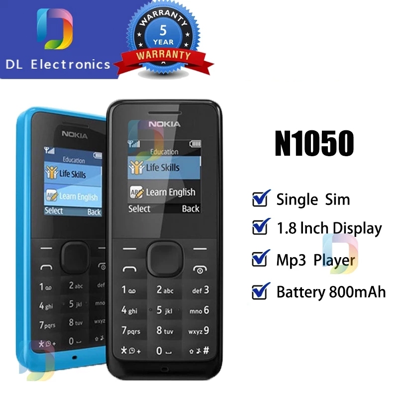 N1050 Keypad Phone Backup Phone Single Sim N1050 Keypad Cellphone ...