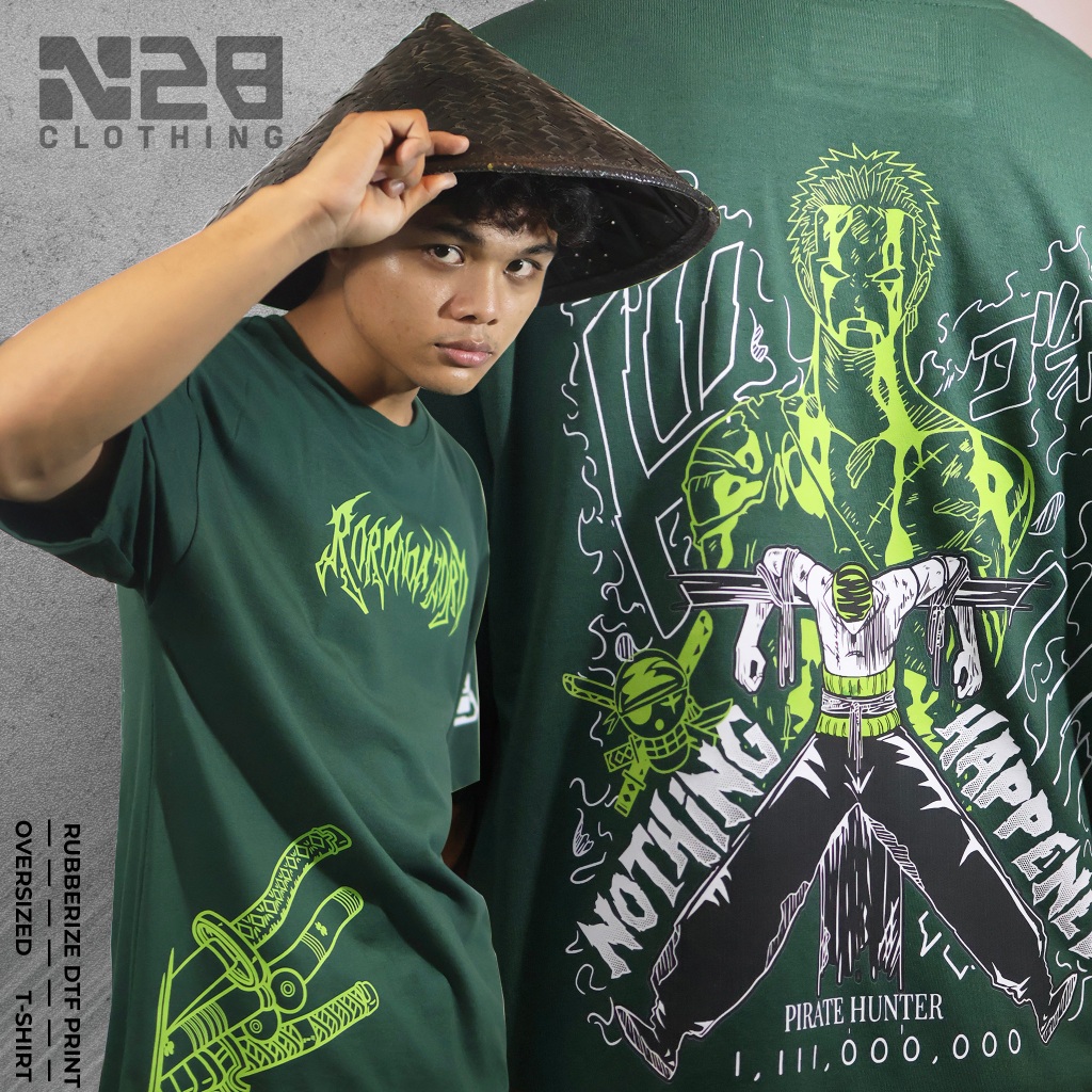 Anime Collection - N28 Co. Premium Oversized Shirt - Moss Green - One ...