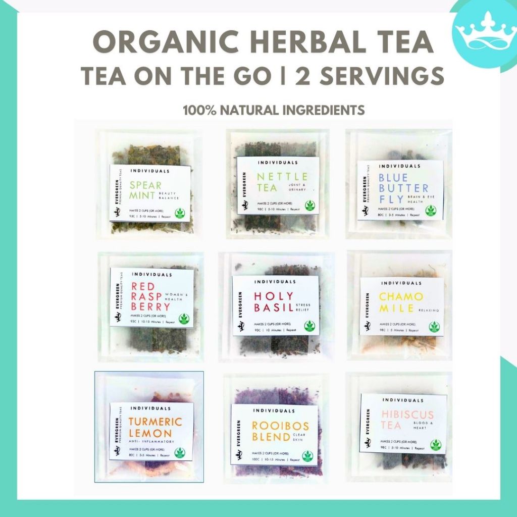 Tea On the Go Big Tea Bags (2 servings/Teabag) | Spearmint Red ...