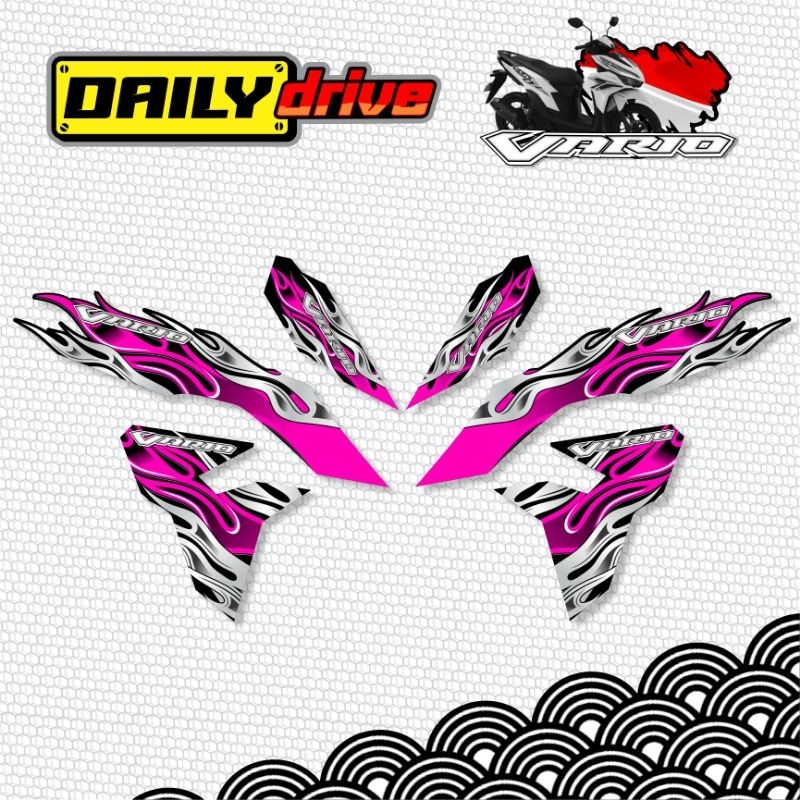 HONDA CLICK V3 FIRE INDO DECALS DESIGNS | Shopee Philippines