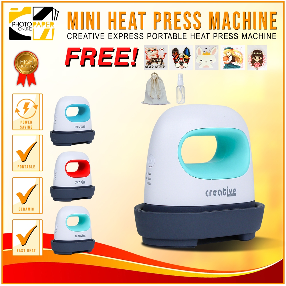 Creative Mini Heat Press Machine Portable Iron for DTF, HTV Vinyl ...