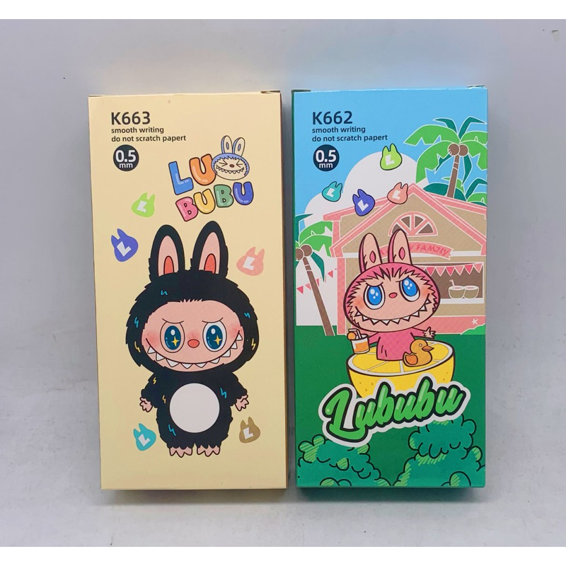 12pcs /Box Black Gel Ink Pen 0.5 labubu | Shopee Philippines