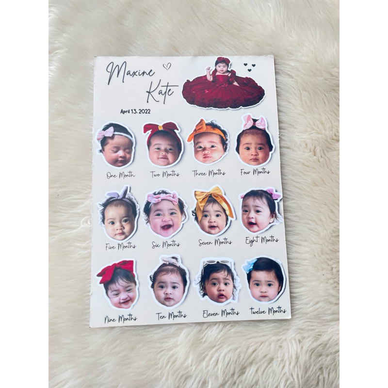 Baby Milestone Face Board| A4 Sintra Board | Shopee Philippines