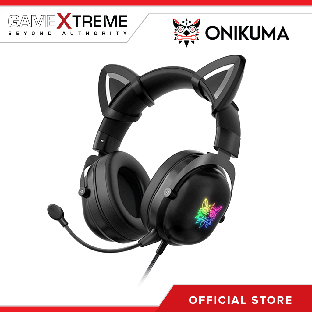 ONIKUMA X11 Cat Ears Gaming Headset Wired Over Ear Gaming Headphone ...