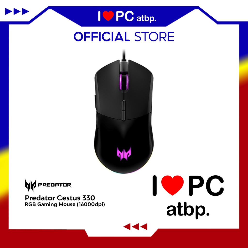 Acer Predator Cestus 330 RGB Gaming Mouse, 7 Buttons, PixArt 3335 Sensor, 16000 DPI | Shopee ...