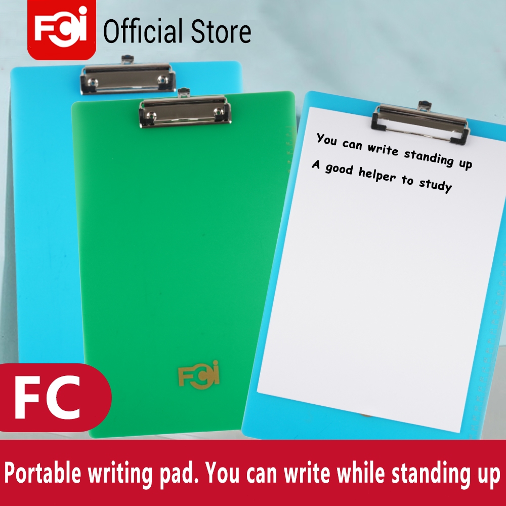 FCI FC Clip Board Writing Pad Hard Board Long Clip Pad File Paper ...