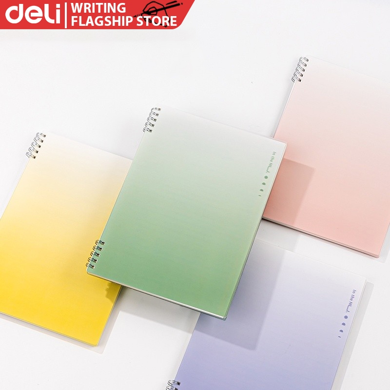 Deli A5/B5 Notebook 60 Sheets Student Spiral Notebook School Supplies ...