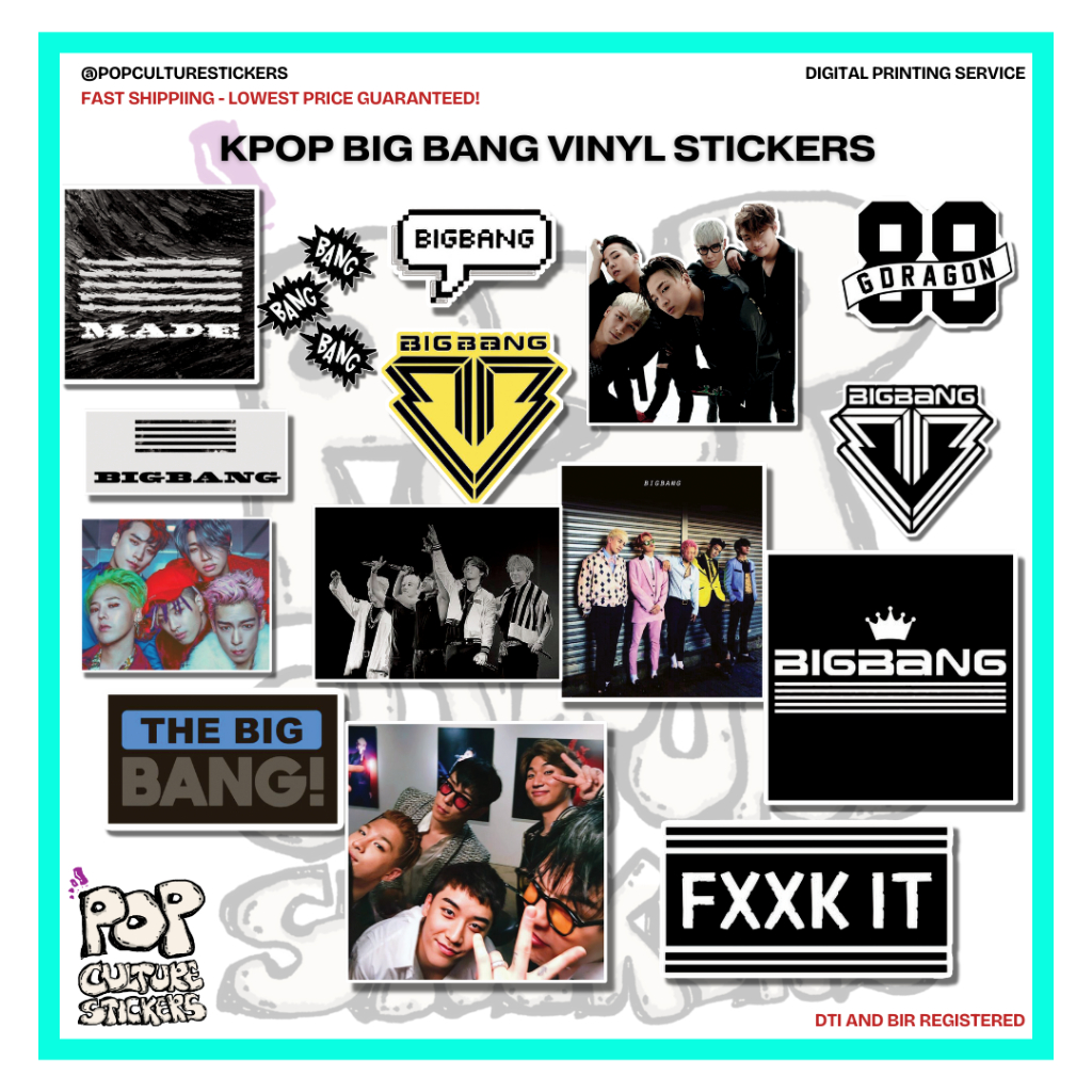 KPOP - BIG BANG Cute Sticker Pack (10pcs) - COD / CASH ON DELIVERY / ON ...