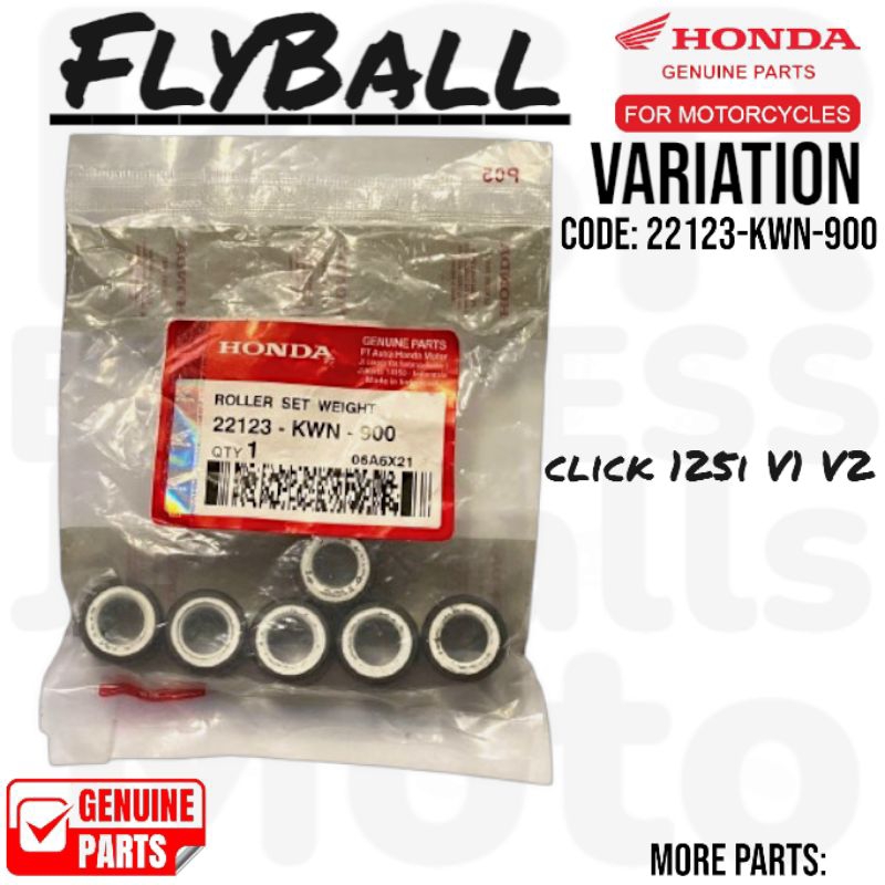 FlyBall 15grams CLICK 125i V1 V2 Roller Weight Honda Genuine Cvt Pulley ...