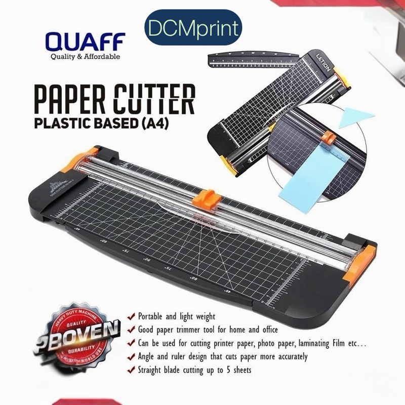 Quaff Plastic Base Paper Cutter A4 Size | Shopee Philippines