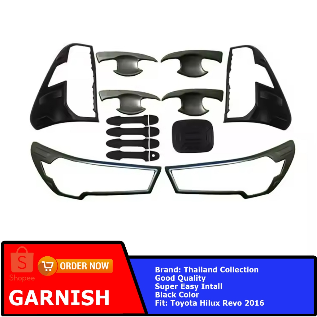 TOYOTA HILUX CONQUEST 2021-2022 GARNISH SET | Shopee Philippines