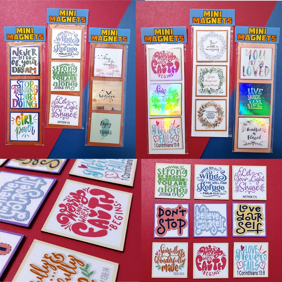 3 PIECES MINI MAGNETS CUTE BIBLE VERSE INSPIRATIONAL MOTIVATIONAL ...