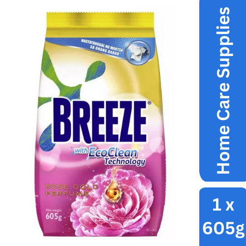Breeze Powder Detergent with Rose Gold Perfume 605G Pouch | Shopee ...