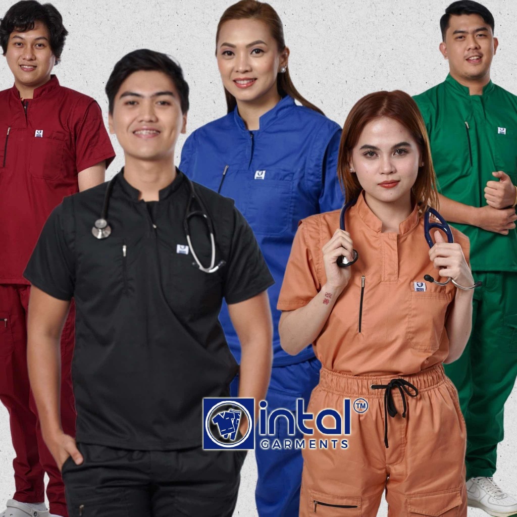 INTAL SCRUBSUIT 046 Elite MAHUSAY Chino Collar Shoulder Vest Tapered ...