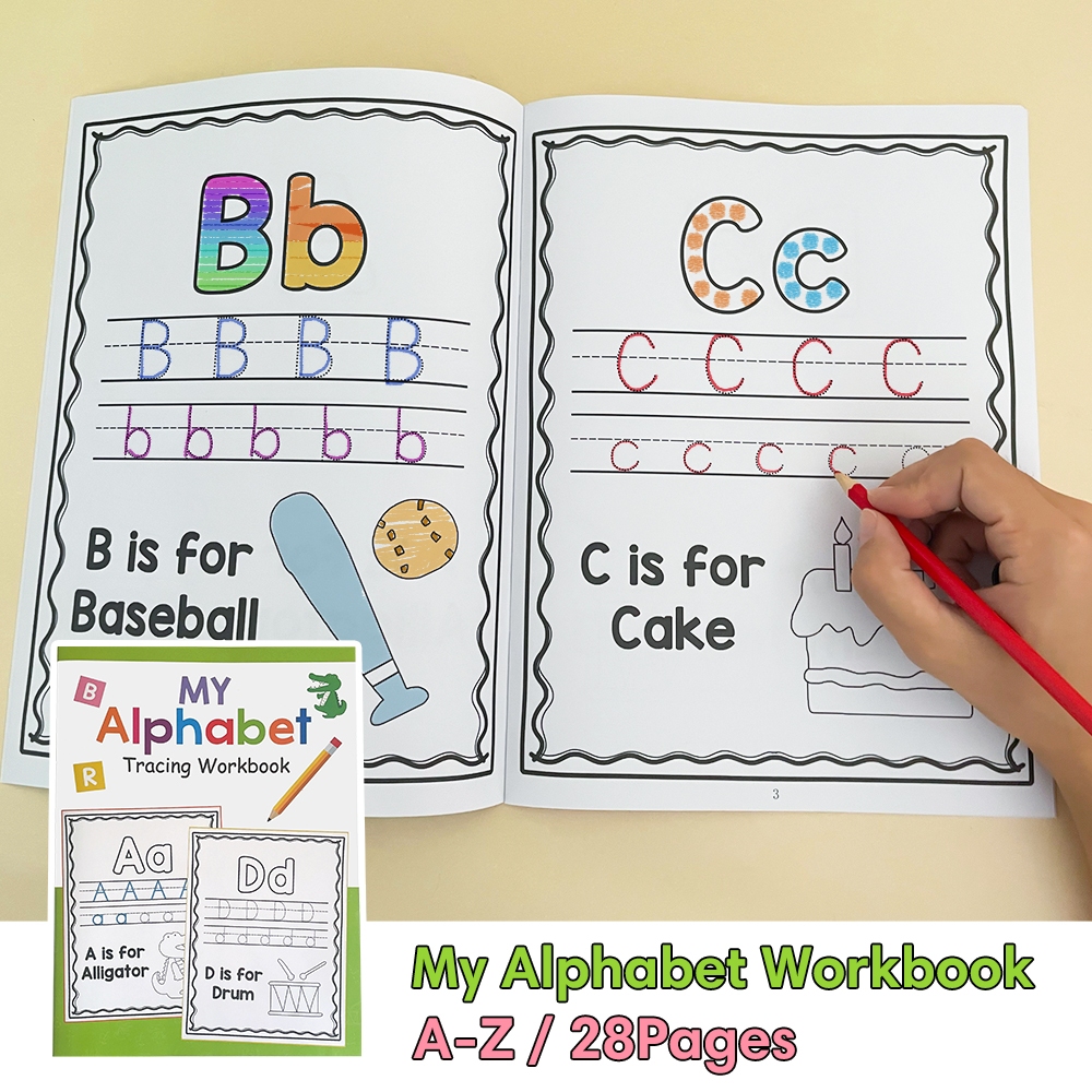 Alphabet Tracing Workbook Montessori Kids Learn Letter Recognition ABC ...