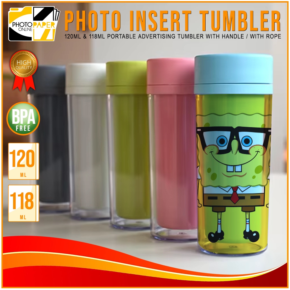 Photo Insert Tumblers for Giveaways | Portable Advertising Cup with ...